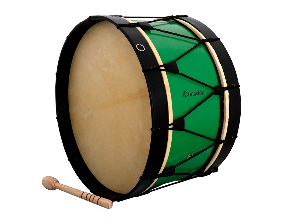 Bombo Tradicional Adamastor Nº8 55cm Verde/aro preto | Ludimusic